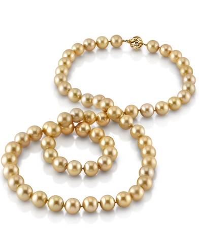Golden Pearl Necklaces | The Pearl Source